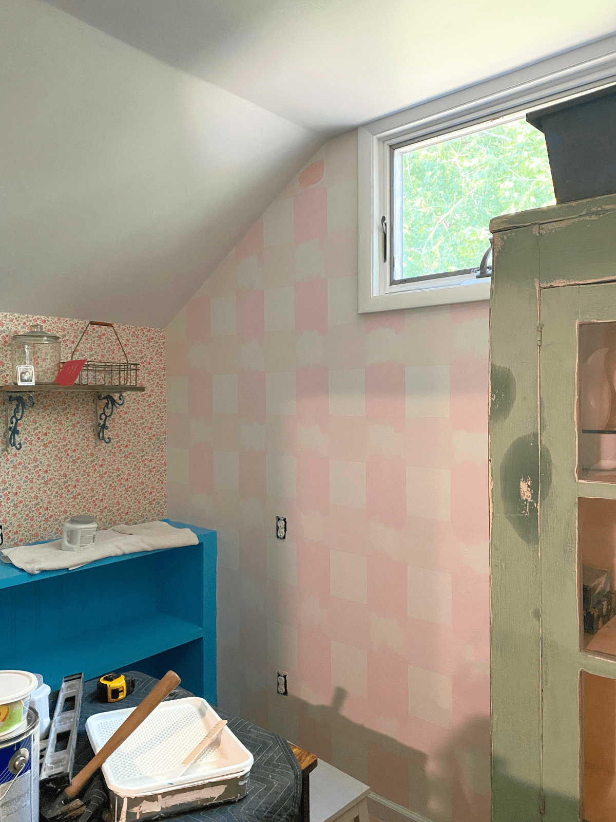 How to Paint Gingham on a Wall