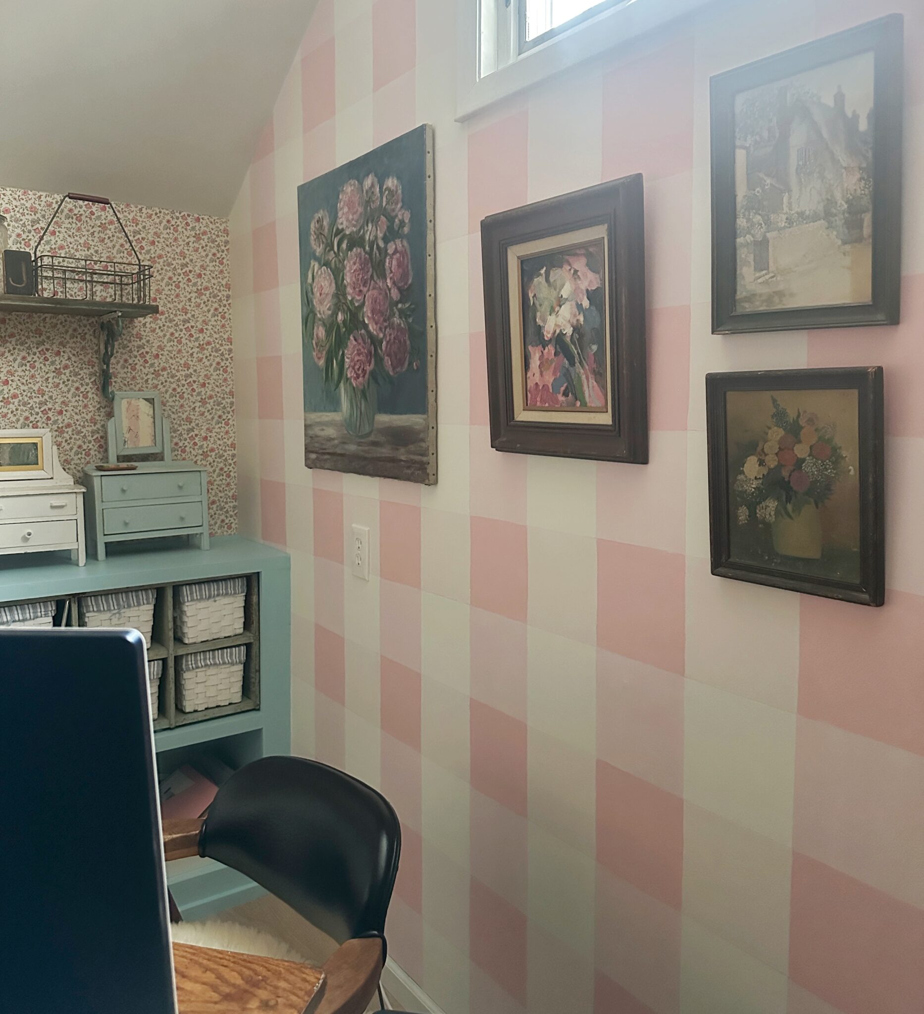 How to Paint Gingham on a Wall