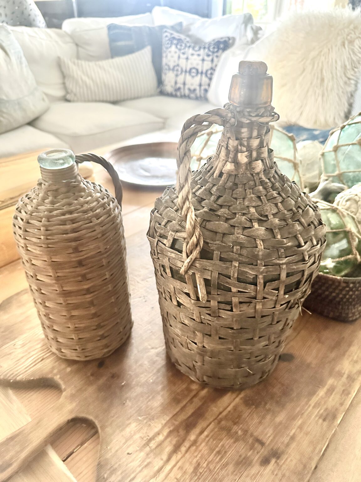 Collecting Vintage Wicker Demijohn Bottles