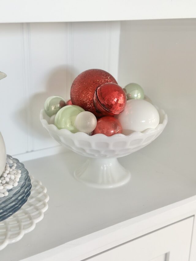 vintage milk glass for entertaining to christmas decor
