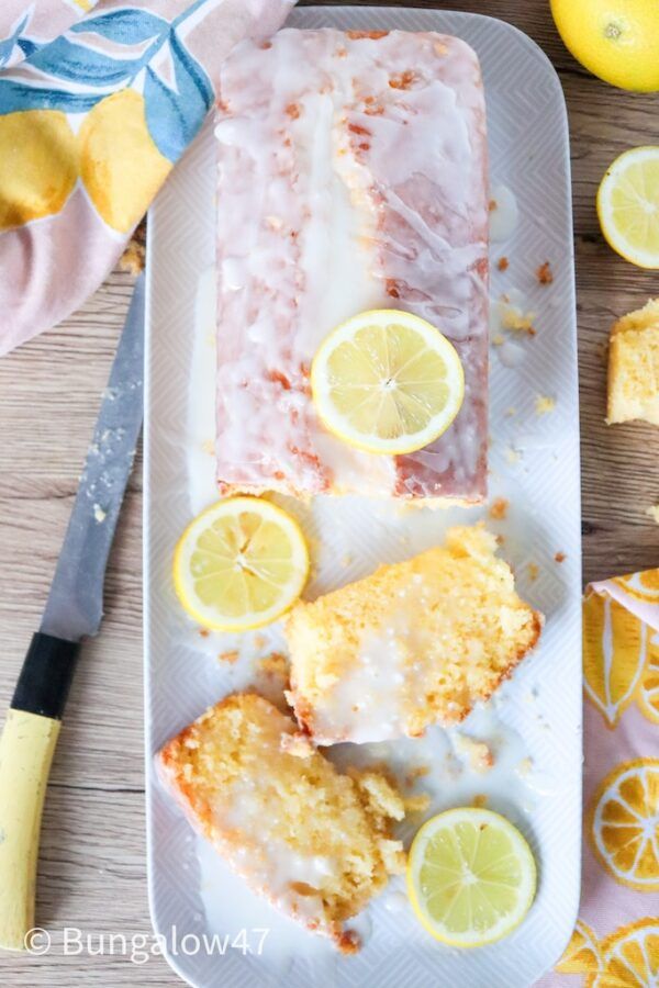 The Easiest + Most Delicious Lemon Drizzle Loaf Cake